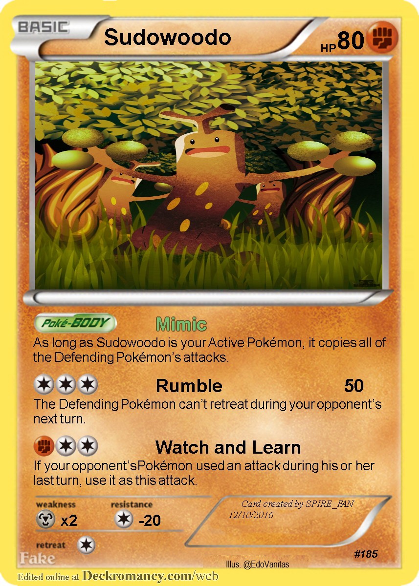 Sudowoodo – Pokémon TCG Highlander - The Eagle's Perch